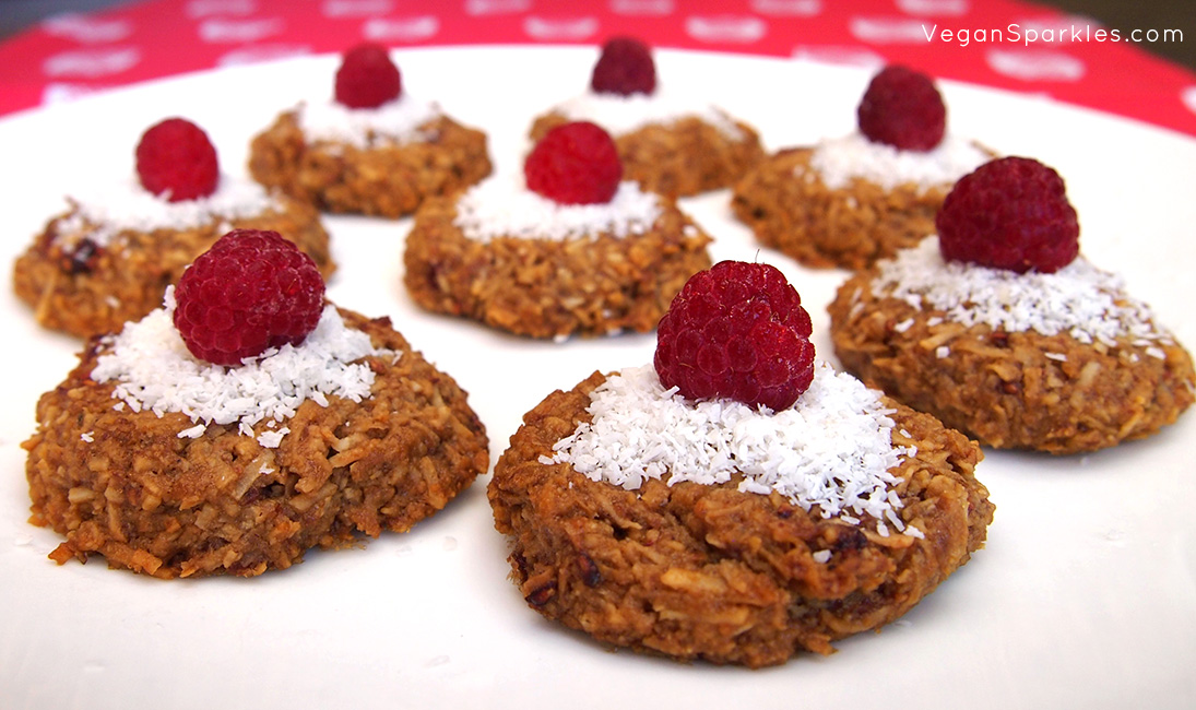 Raspberry Coconut Macaroons - Vegan Sparkles with Rebecca Weller